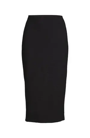 LANDS' END Starfish Side Zip Midi Skirt - Black