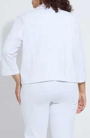 Lyssé Bracelet Sleeve Blazer - White