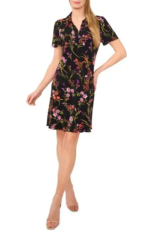 CECE DUPRAZ Printed Mini Polo Dress