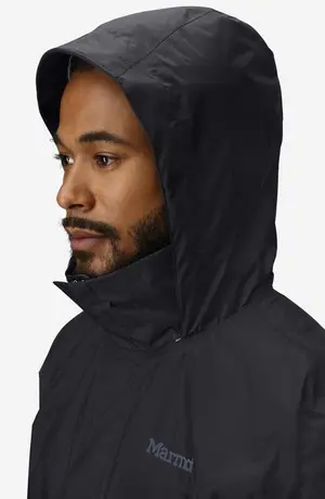 MARMOT Precip® Waterproof Hooded Jacket - Black
