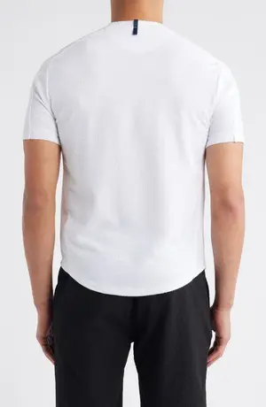 W.R.K Mason Slim Fit Textured Zip T-shirt - White