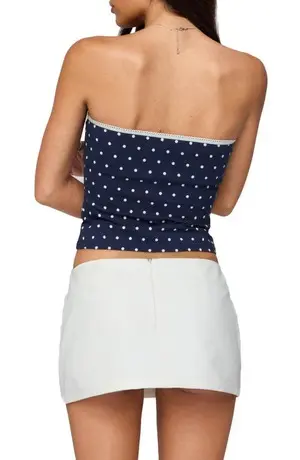 EDIKTED Polka Dot Tube Top