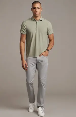 RHONE Slim Leg Flyweight Pants - Light Gray
