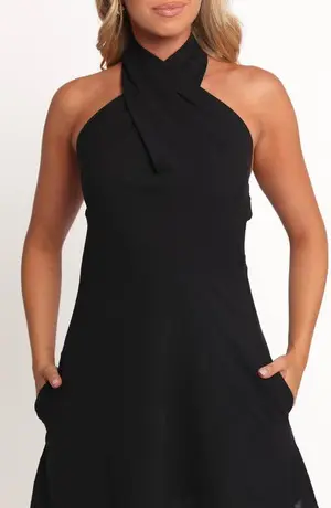 PETAL & PUP Betsy Cotton Halter Minidress
