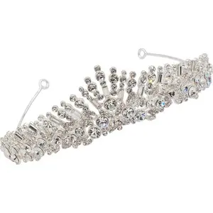 Brides & Hairpins Hessa Austrian Crystal Crown - Silver