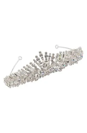 Brides & Hairpins Hessa Austrian Crystal Crown - Silver