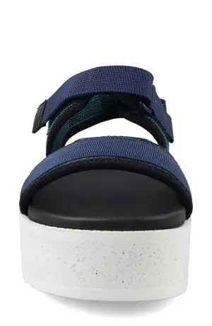 NATIONAL COMFORT Platform Sandal - Black Blue