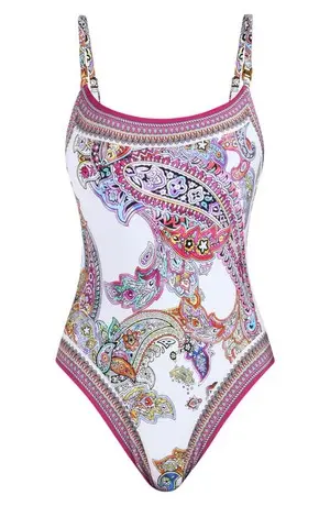 L'Agence Remi Paisley One-piece Swimsuit