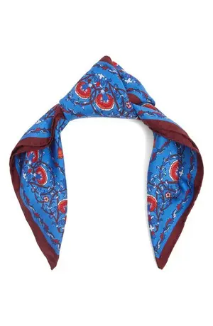 Liberty Lodden Silk Square Scarf - Blue