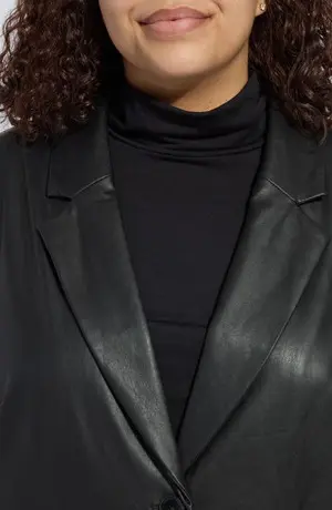 Lyssé Essentials Faux Leather Blazer