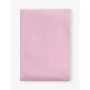 TEKLA Percale Double Fitted Cotton Sheet - Mallow Pink