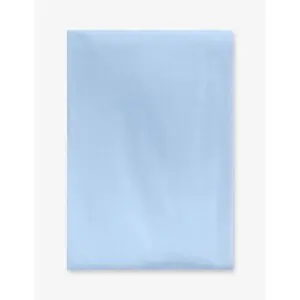 TEKLA Percale King Fitted Cotton Sheet - Island Blue