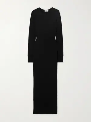 Eterne Ribbed Stretch-jersey Maxi Dress - Black