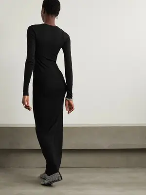 Eterne Ribbed Stretch-jersey Maxi Dress - Black