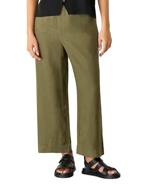 Whistles Linen Pocket Trousers - Khaki