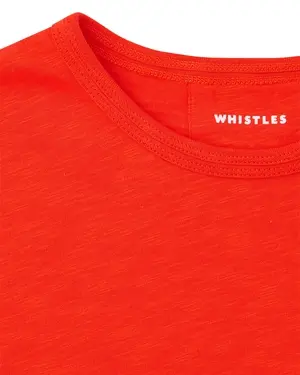 Whistles Posie Double Trim Tee - Red
