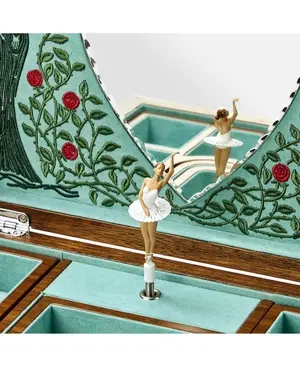 Wolf Ballet Musical Jewelery Box - Walnut