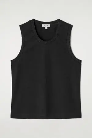 Cos Gathered Cotton Tank Top