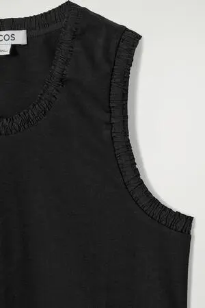 Cos Gathered Cotton Tank Top