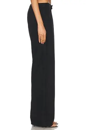 EB DENIM Eddie Bowed Linen Pant - Black