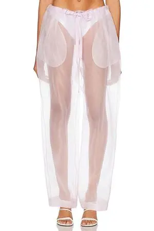 Khaite Trenton Organza Pant - Peony
