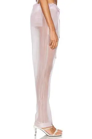 Khaite Trenton Organza Pant - Peony