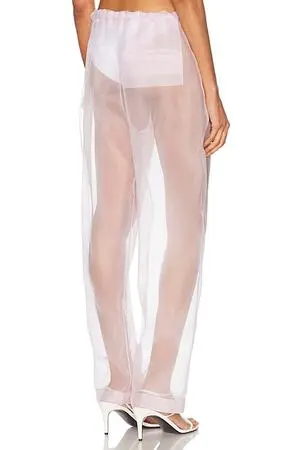 Khaite Trenton Organza Pant - Peony