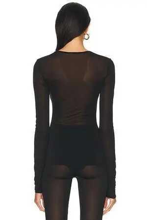 Alexandre Vauthier Long Sleeve Mesh Top