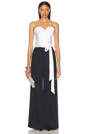 Alexandre Vauthier Satin Strapless Top