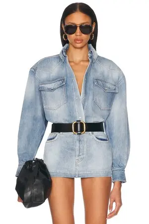 Alexandre Vauthier Denim Button-down Top