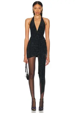 Alexandre Vauthier Macro Crystal Mini Dress