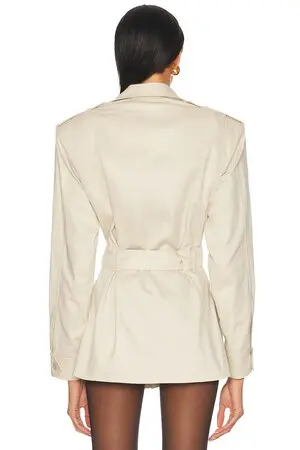 Alexandre Vauthier Tailored Cotton Jacket - Dune