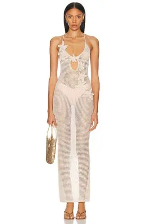 BANANHOT Hilsa Maxi Dress - Knitted Sand