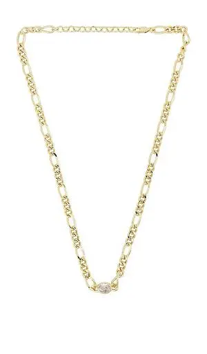 LUV AJ Oval Bezel Chain Necklace - Gold