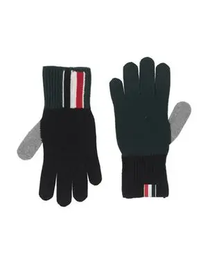 Thom Browne Gloves In Virgin Wool - Green