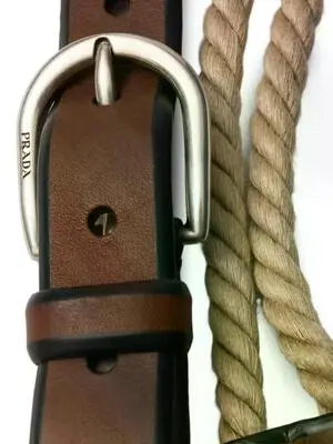Prada Rope-detail Leather Belt