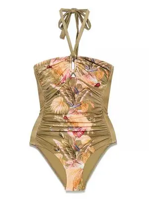 Zimmermann Ascension Wide Link One-piece Swimsuit - Brown