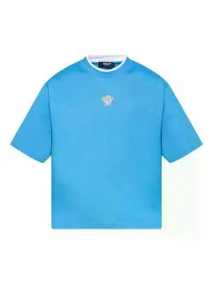 Versace Medusa-embroidered T-shirt - Blue