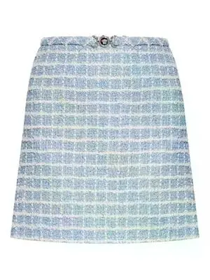 Versace Tweed Mini Skirt - Blue
