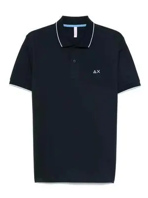 SUN 68 Logo-embroidered Polo Shirt - Blue