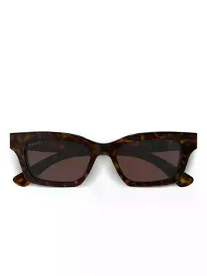 Gucci Rectangle-frame Sunglasses - Brown