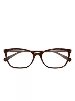 Gucci Rectangle Frame Eyeglasses - Brown