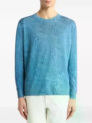 Etro Paisley-print Jumper - Blue