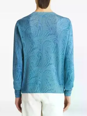 Etro Paisley-print Jumper - Blue
