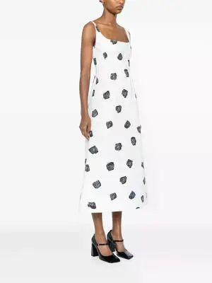 Marni Rose-print Midi Dress