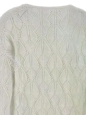 KANGRA Crochet-knit V-neck Sweater