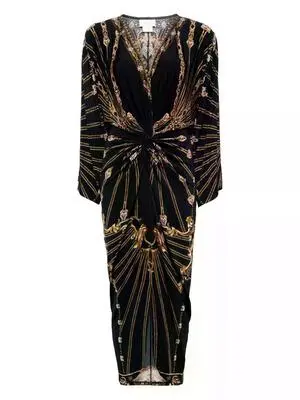 Camilla Long Split Front Twist Dress