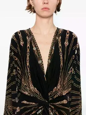 Camilla Long Split Front Twist Dress