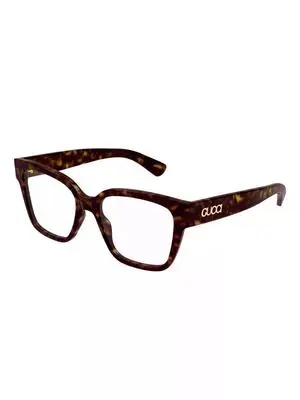 Gucci Square-frame Glasses - Brown