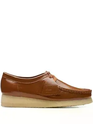 Clarks Wallabee Dusk Pat Loafers - Brown
